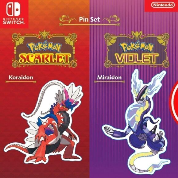Pokemon | Jewelry | Nwt Pokemon Scarlet Violet Koraidon Miraidon Pin ...